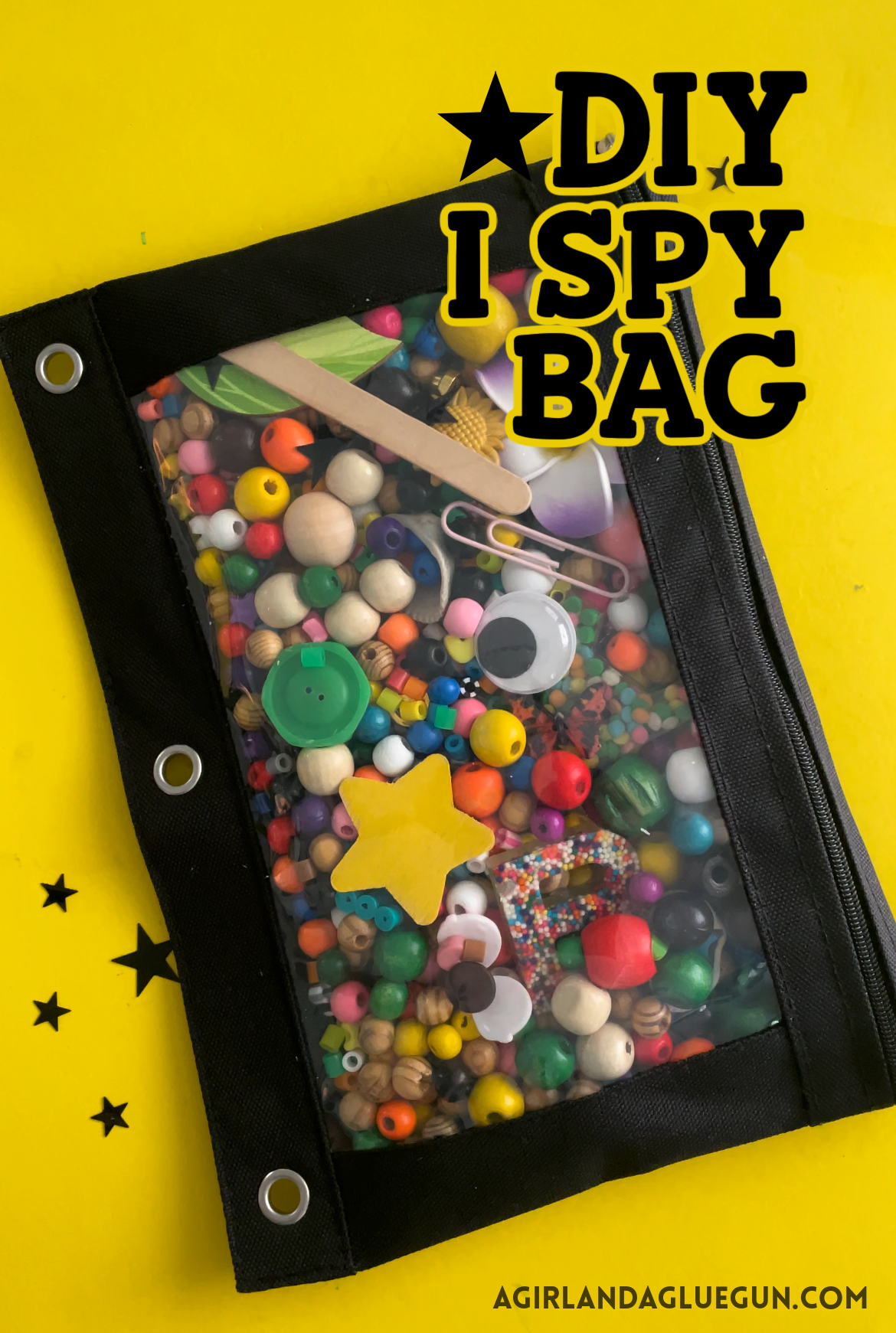 DIY I SPY Bag - A girl and a glue gun