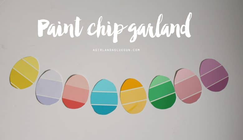 paint chip garland - A girl and a glue gun