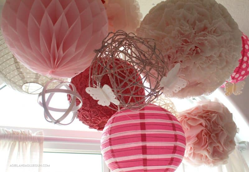 paper lanterns. - A girl and a glue gun
