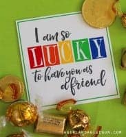 ST. Patricks day printable with a pot of gold. - A girl and a glue gun