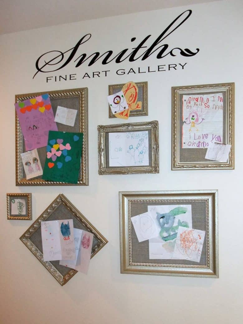 Kid's Art Display Ideas - A girl and a glue gun