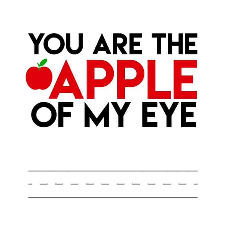 Free Apple for Teacher Printables - A girl and a glue gun