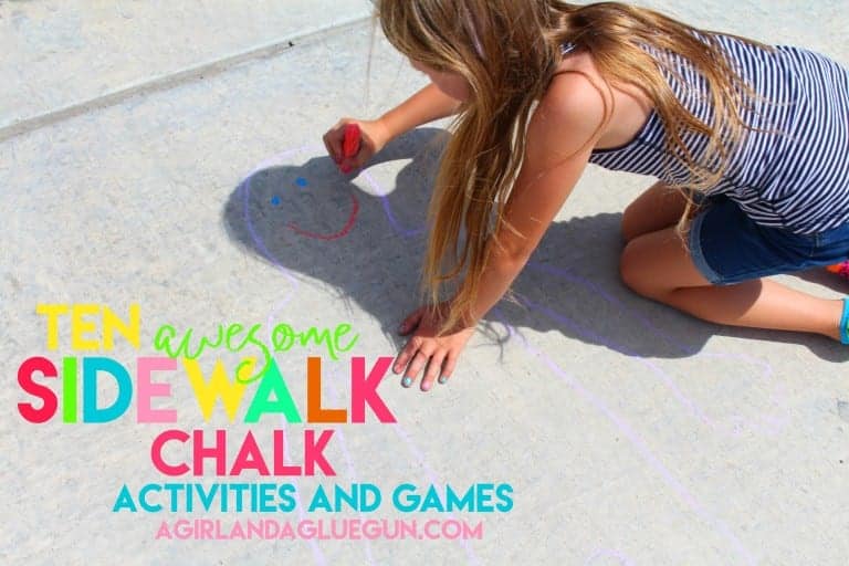 15 games and activities with sidewalk chalk! - A girl and a glue gun