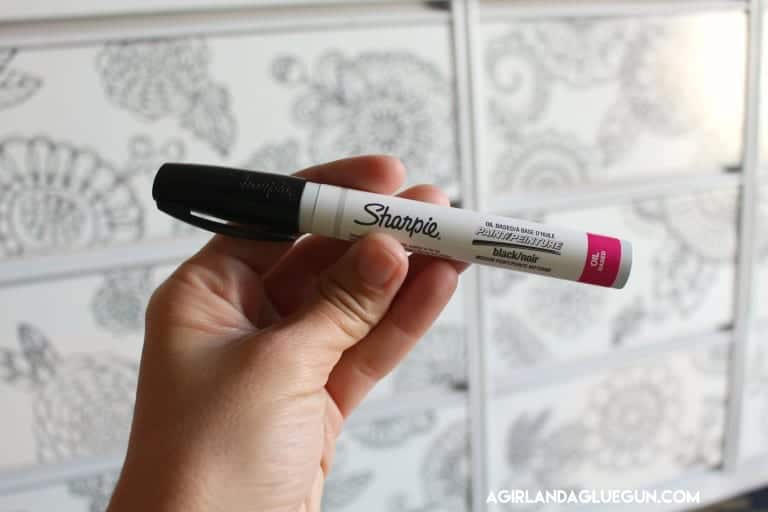 DIY Doodle Dresser with Sharpie Paint Marker - A girl and a glue gun