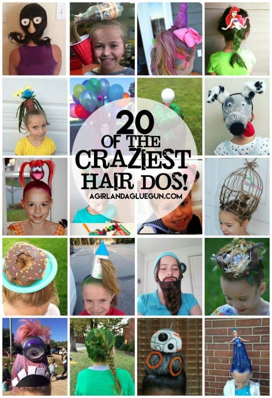 Crazy Hair day! - A girl and a glue gun