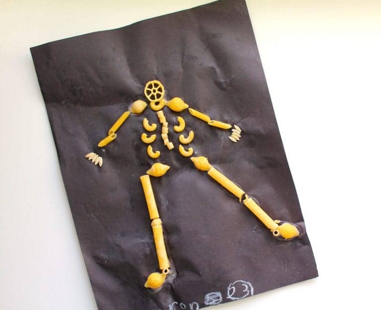 Noodle skeleton-kid craft! - A girl and a glue gun