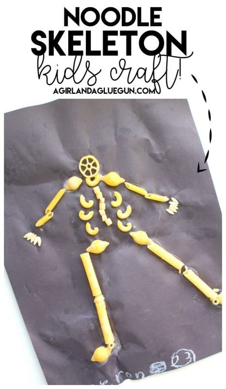 Noodle skeleton-kid craft! - A girl and a glue gun
