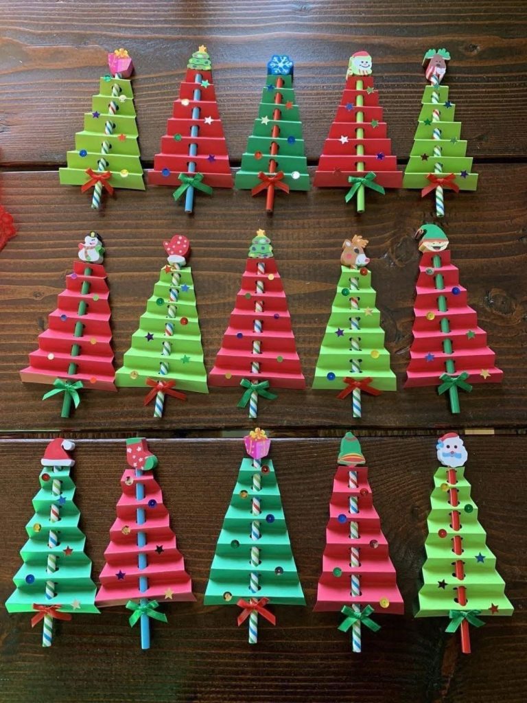 over 30 fun Christmas tree crafts for kids! - A girl and a glue gun