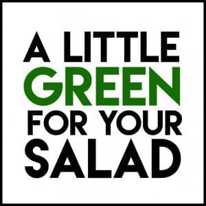 Green salad money gift - A girl and a glue gun