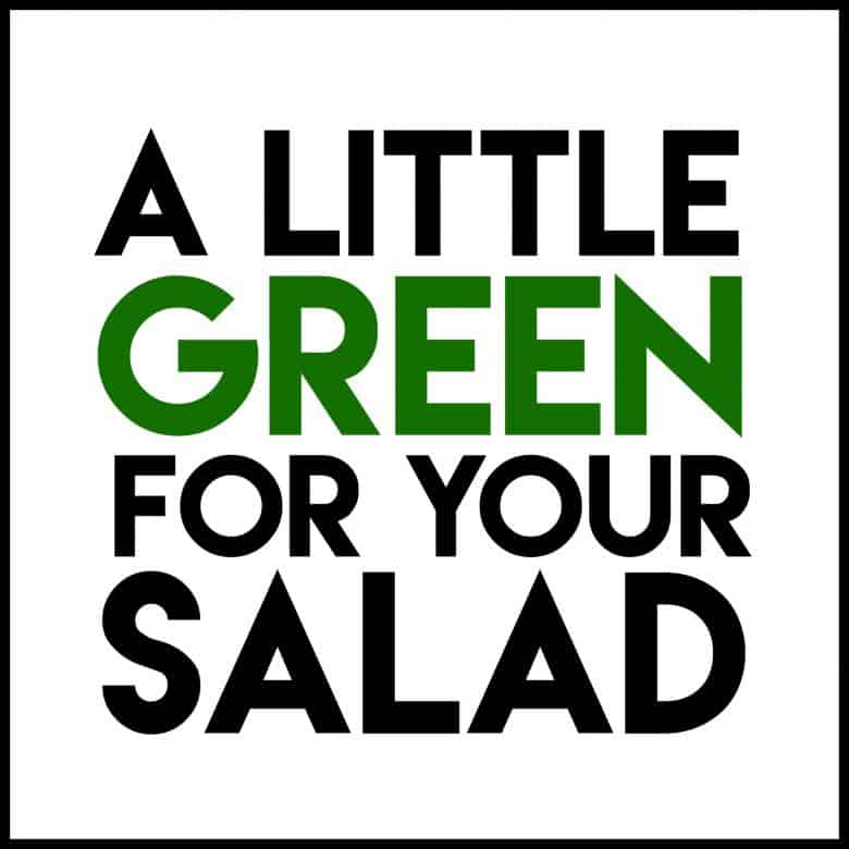 Green salad money gift - A girl and a glue gun