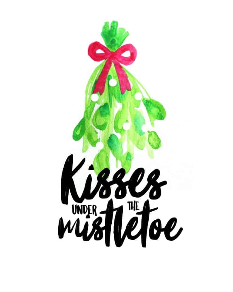 Mistletoe gift ideas-free printables - A girl and a glue gun