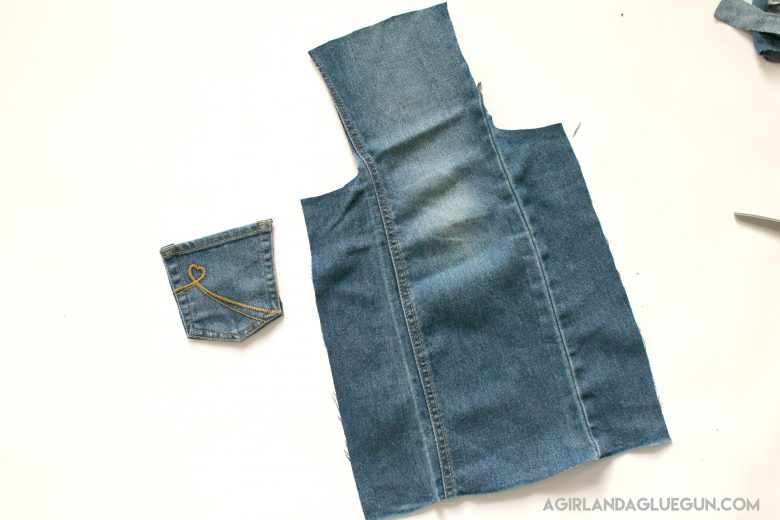 How to make an apron out of a pair of Levis - A girl and a glue gun