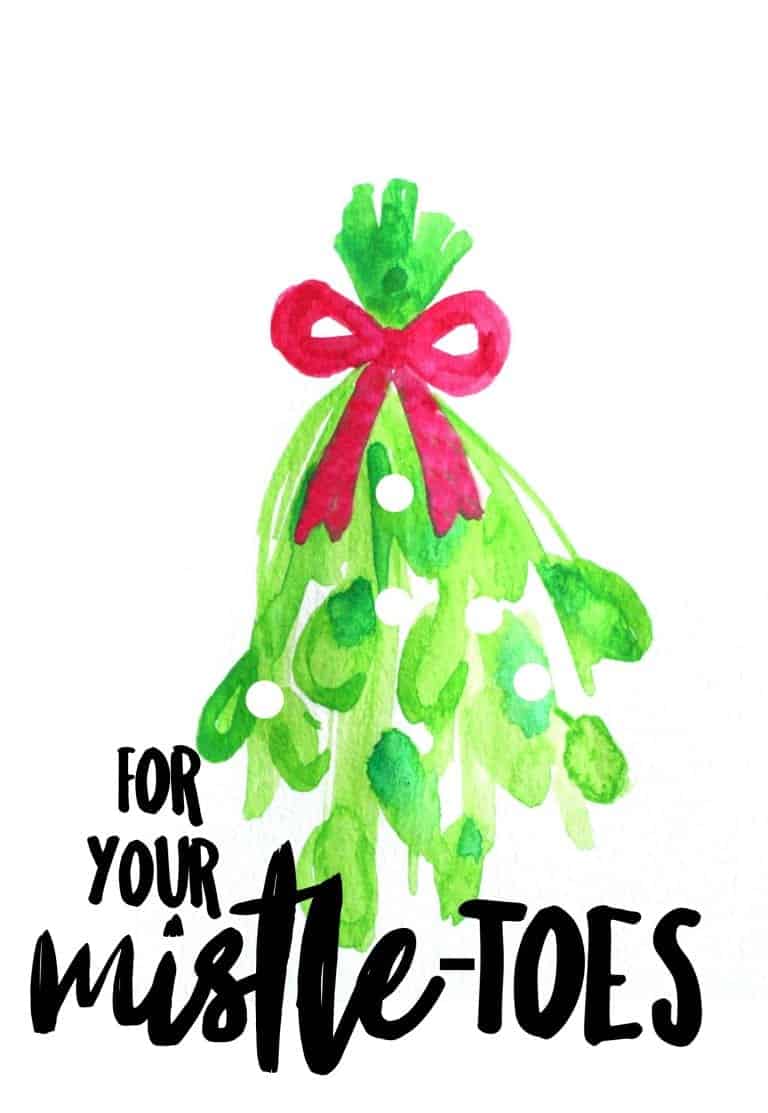 Mistletoe gift ideas-free printables - A girl and a glue gun