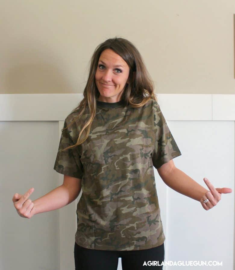 Upcycle two shirts into one! - A girl and a glue gun