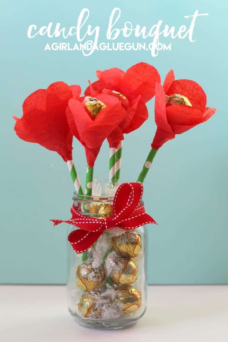 Candy flower bouquet - A girl and a glue gun
