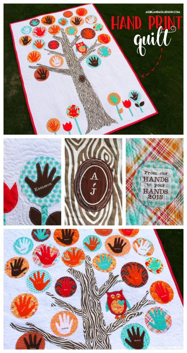 family tree quilt - A girl and a glue gun