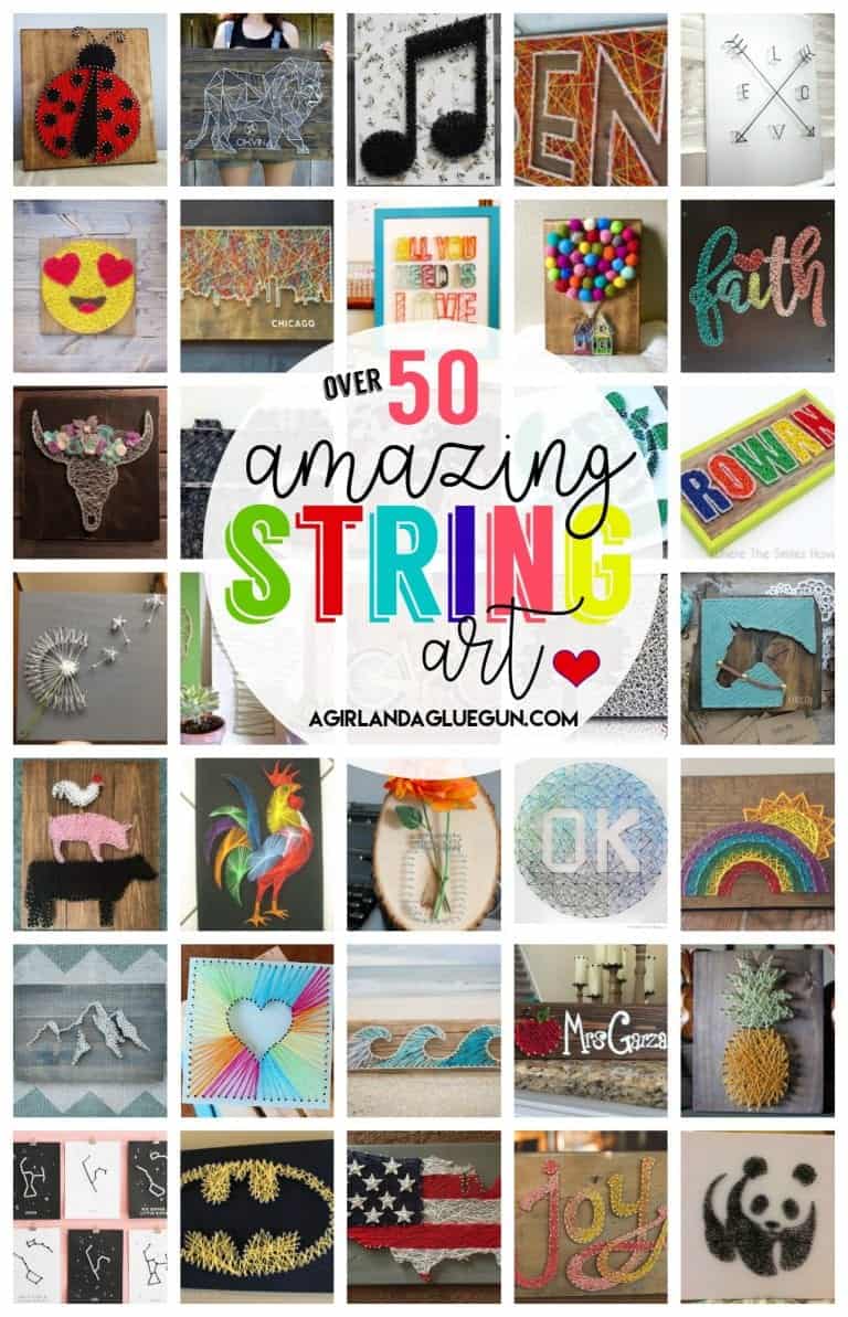String art roundup - A girl and a glue gun