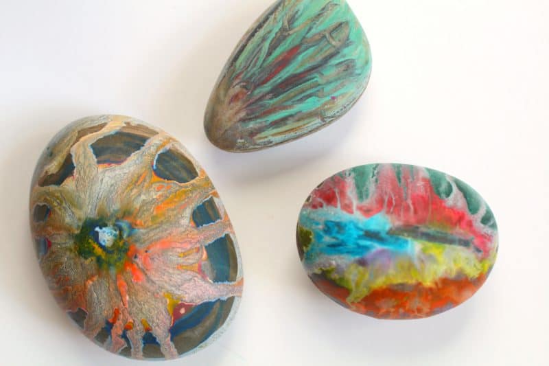 Hot Rock-Fun Kid's activity - A girl and a glue gun