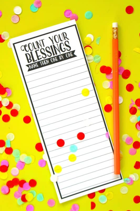 Count your blessings printable - A girl and a glue gun