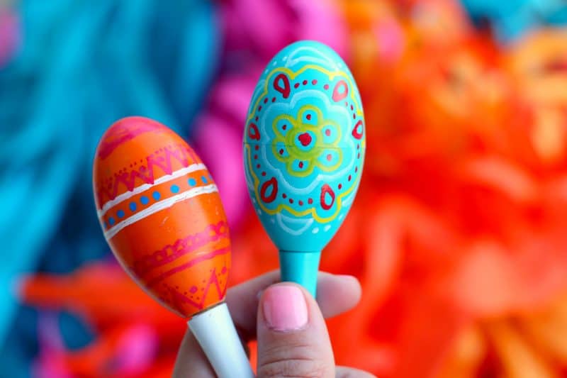 Decorated maracas - A girl and a glue gun