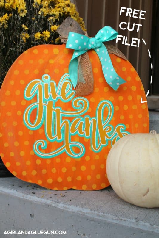 Double sided pumpkin for fall free cut file - A girl and a glue gun