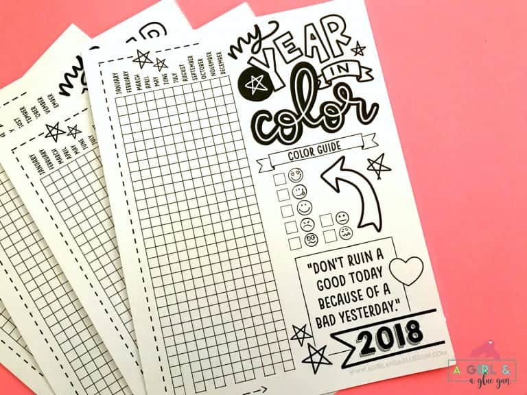My year in color printables - A girl and a glue gun
