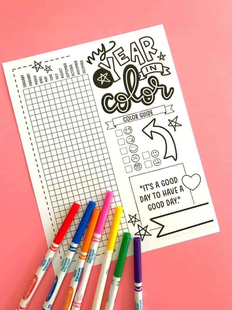 My year in color printables - A girl and a glue gun