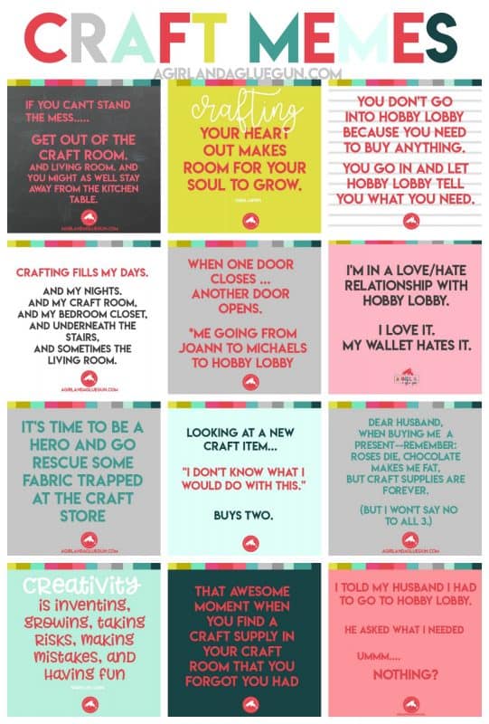 crafts memes...round 5! - A girl and a glue gun