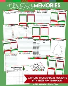 Christmas Memories Printable - A girl and a glue gun
