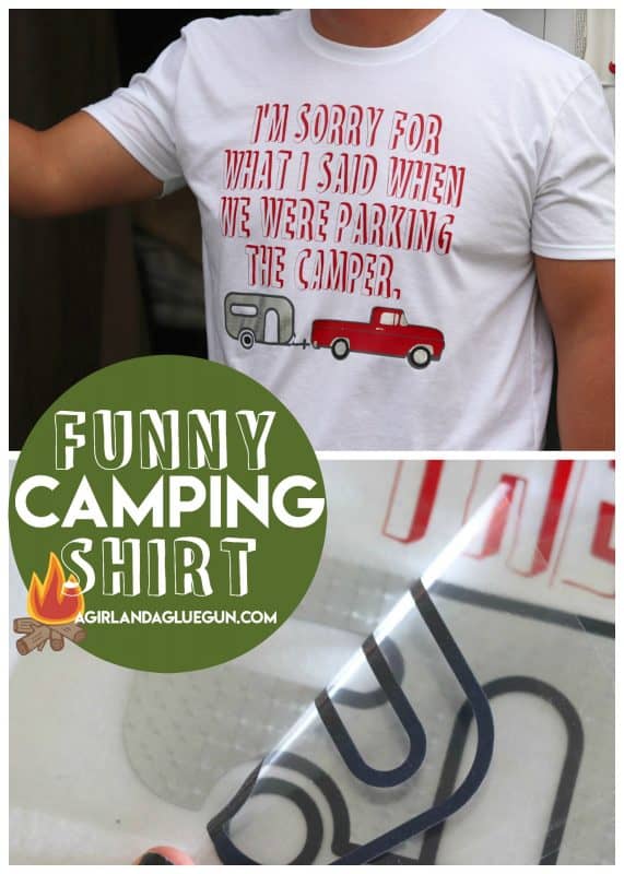 Funny Camping shirt - A girl and a glue gun