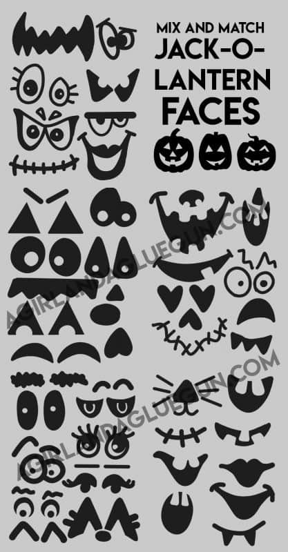 Jack O Lantern Pumpkin Faces - A girl and a glue gun