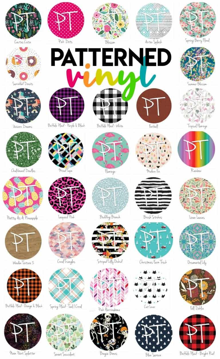 Patterned Vinyl - A girl and a glue gun
