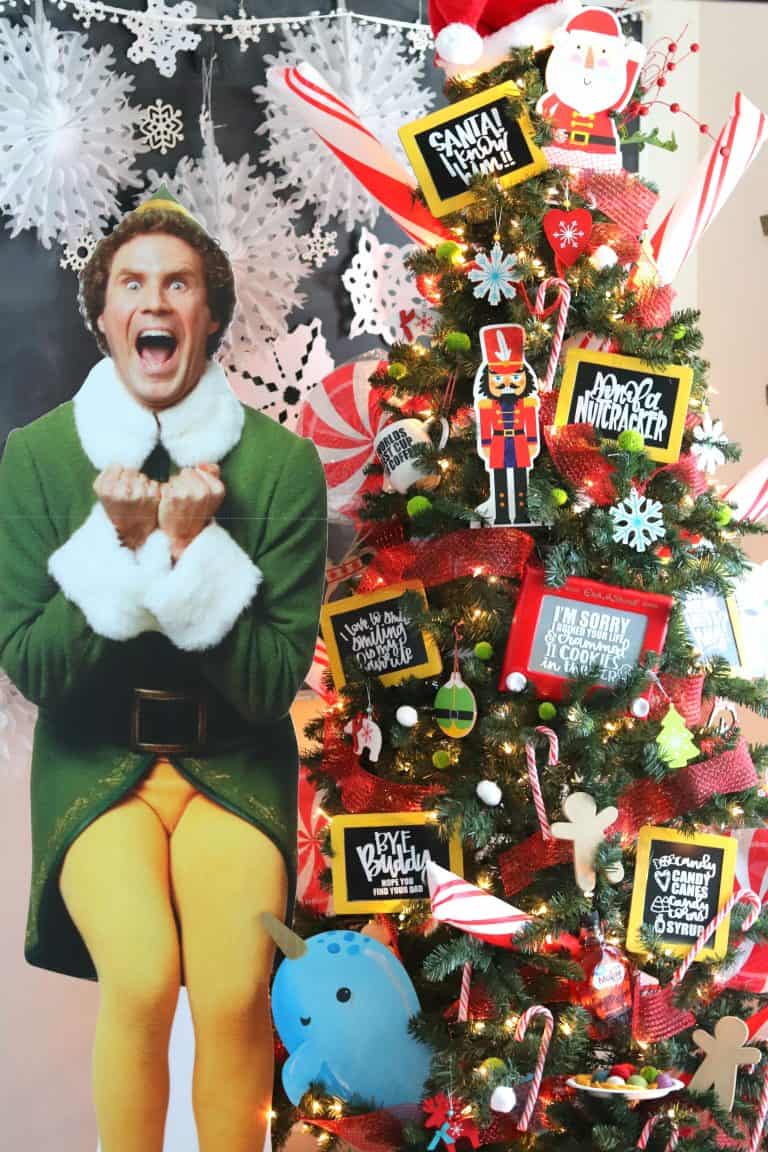 Buddy the ELF themed Tree - A girl and a glue gun