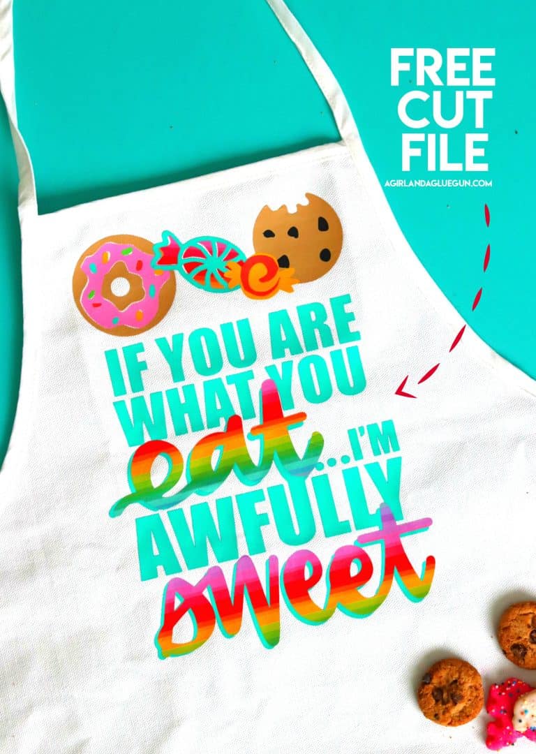 Free Apron cut file! - A girl and a glue gun