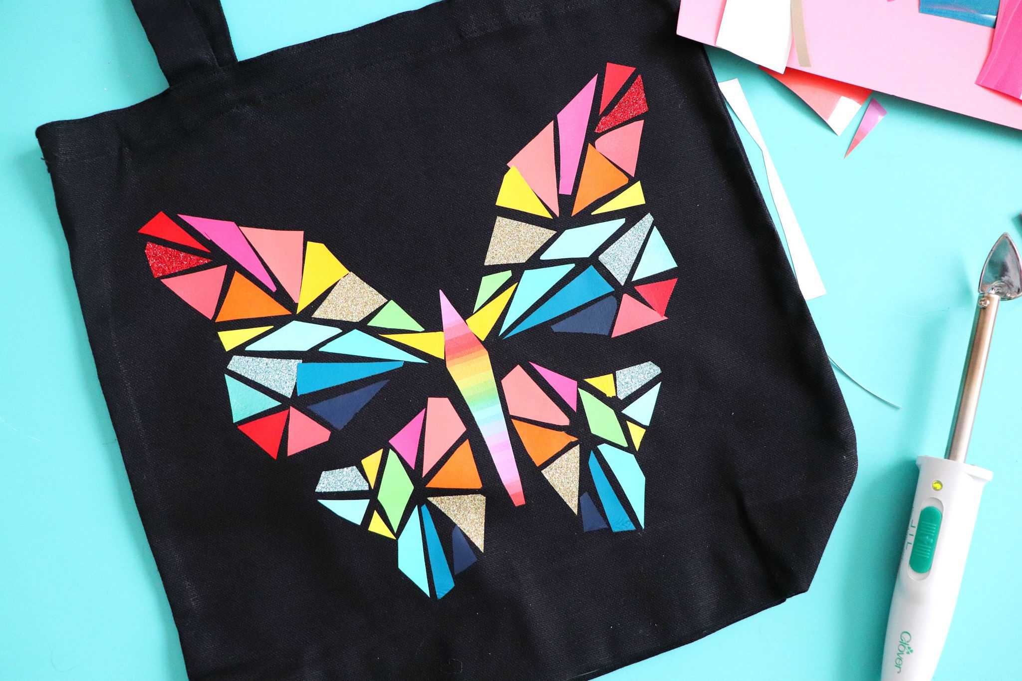 Tote Bag using your Vinyl SCRAPS! - A girl and a glue gun