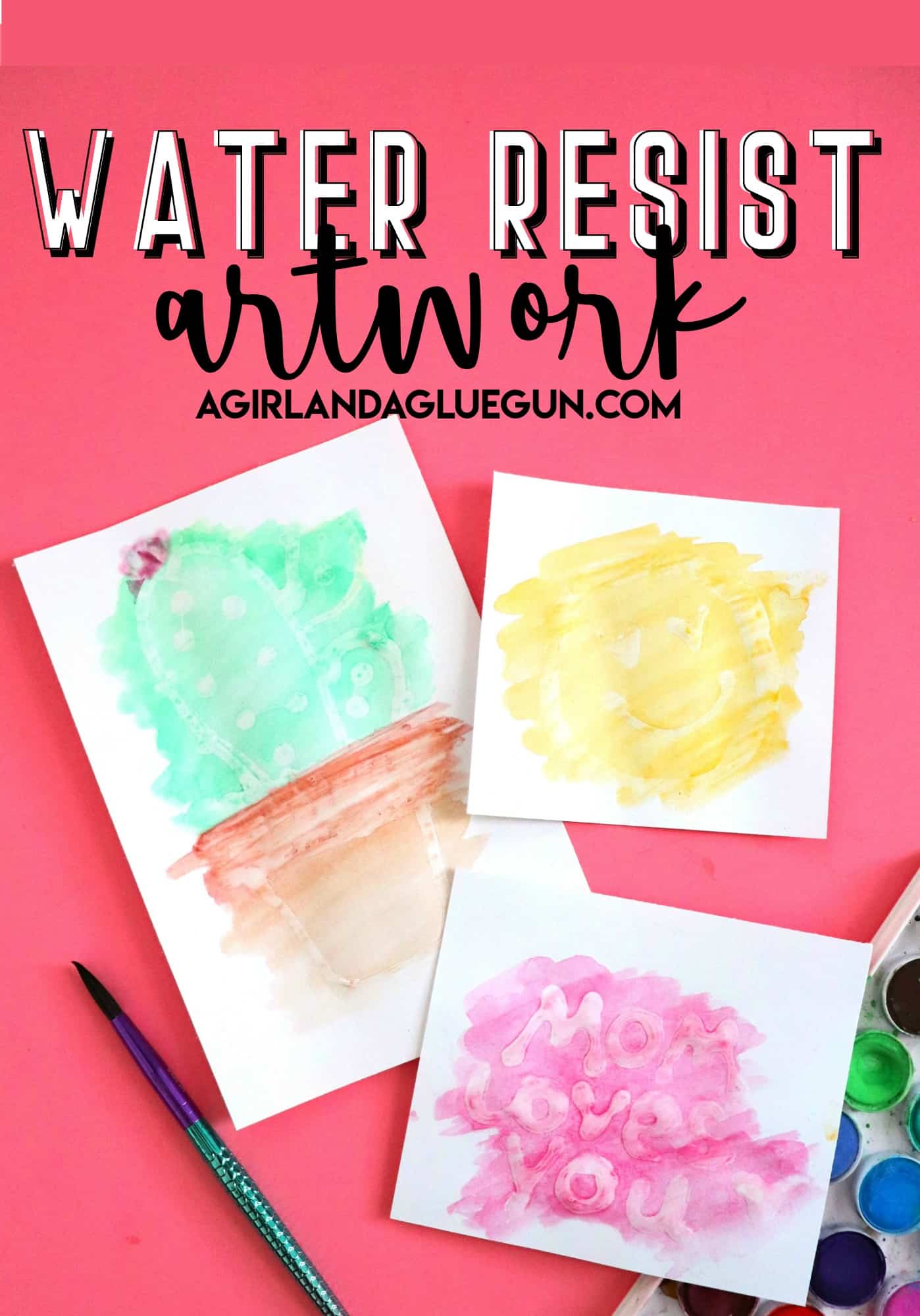 Glue Art- Kid's Craft - A girl and a glue gun