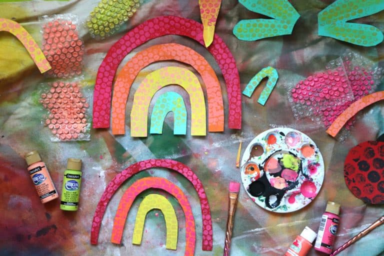 Make a Rainbow Mobile - A girl and a glue gun