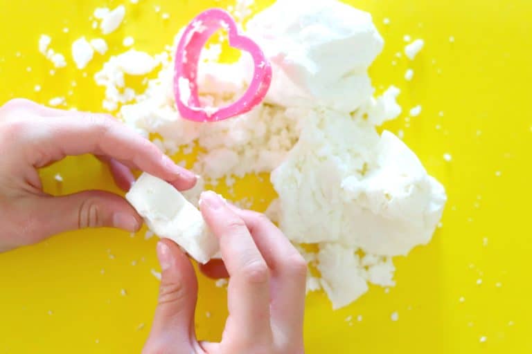 DIY Moon Sand - only two ingredients - A girl and a glue gun