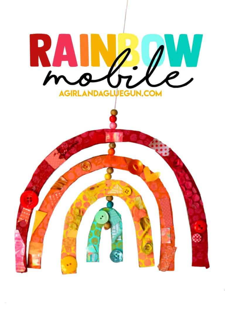 Make a Rainbow Mobile - A girl and a glue gun