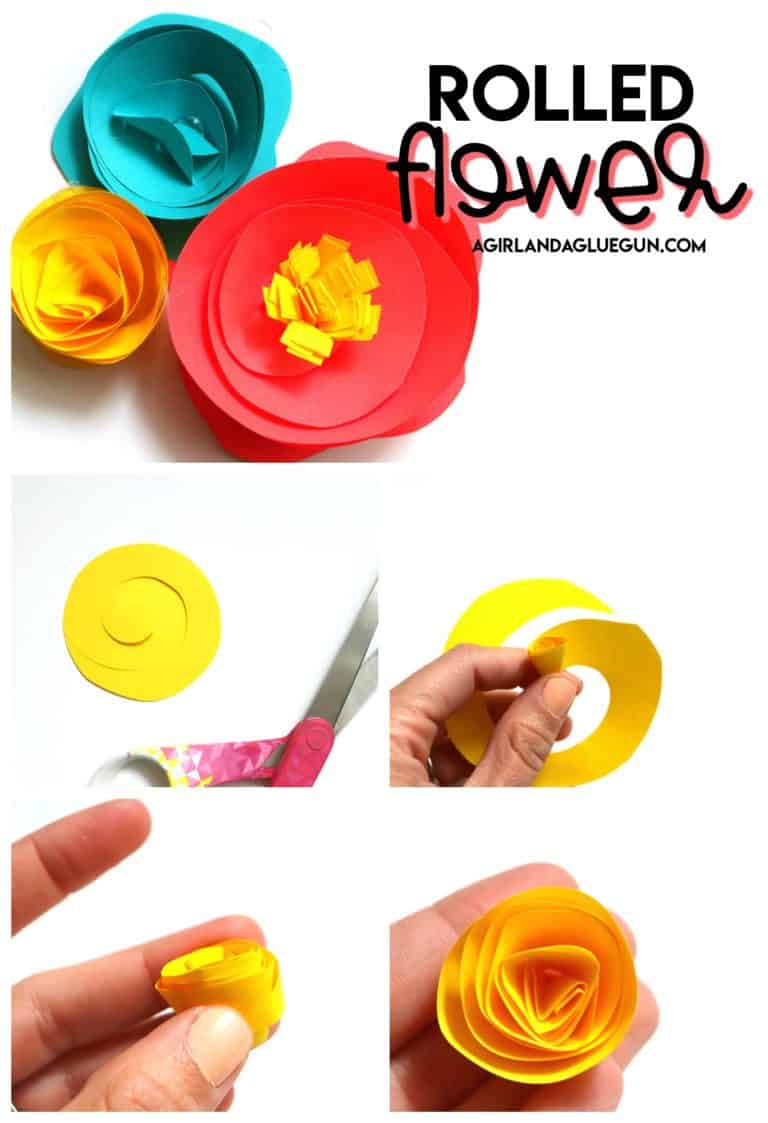 4 ways to make 3D flowers - A girl and a glue gun