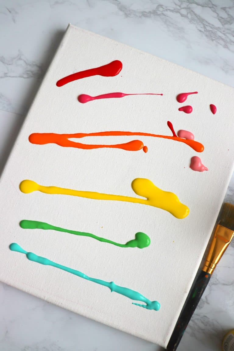 magic paint craft for kids - A girl and a glue gun