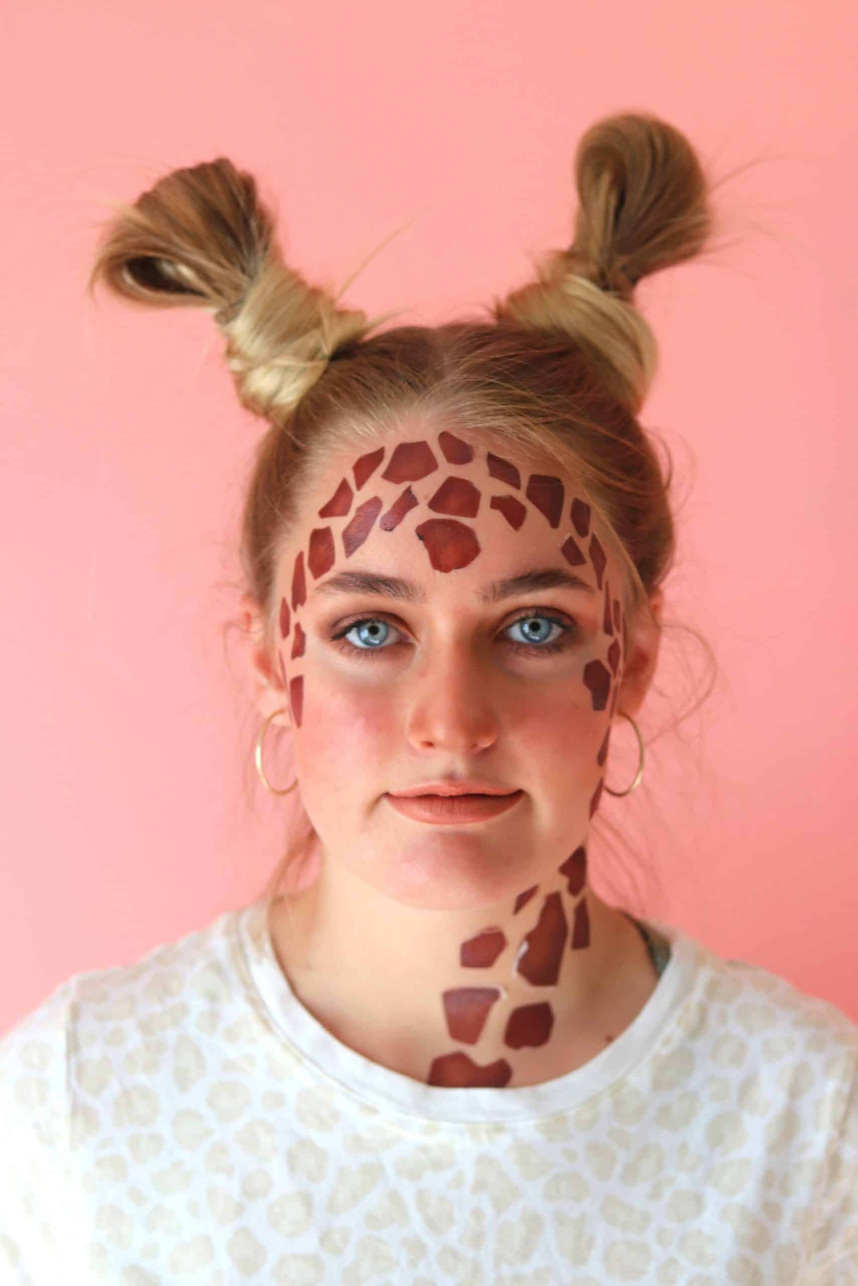 Animal Print Tattoos for Easy Halloween Costume - A girl and a glue gun