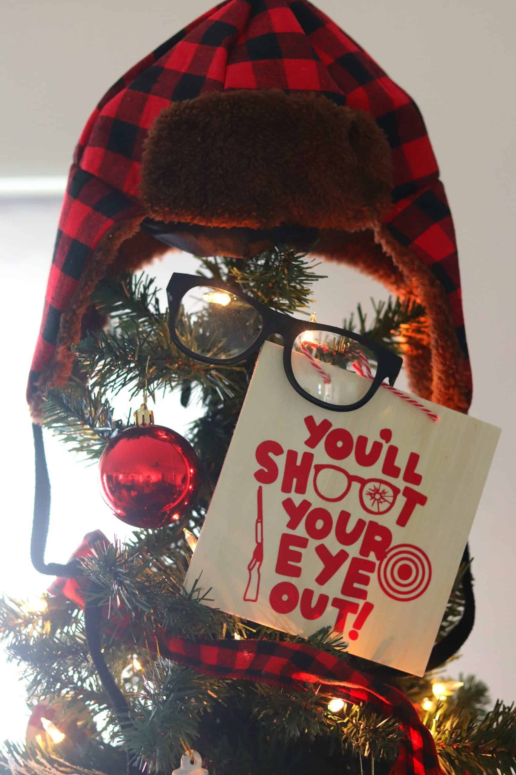 A Christmas Story Tree - A girl and a glue gun