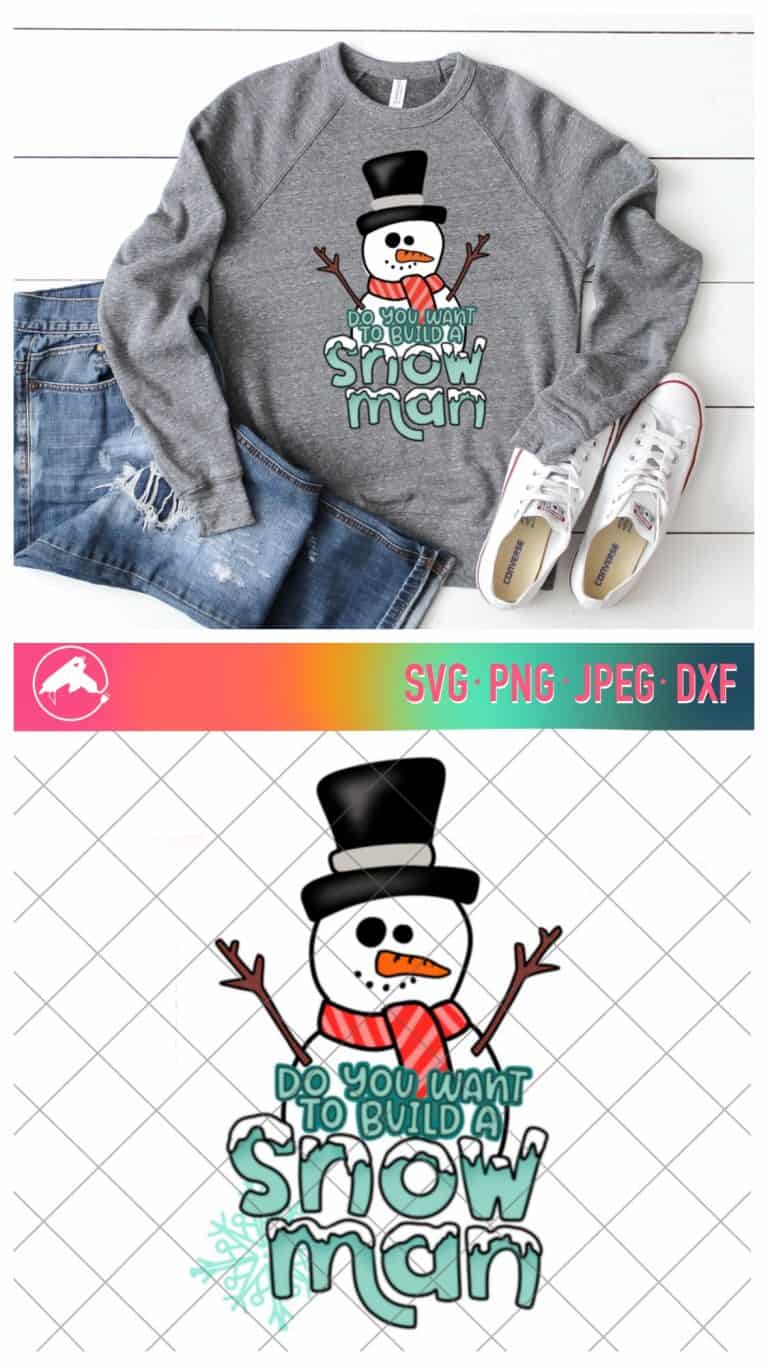 Snowman cut file - A girl and a glue gun