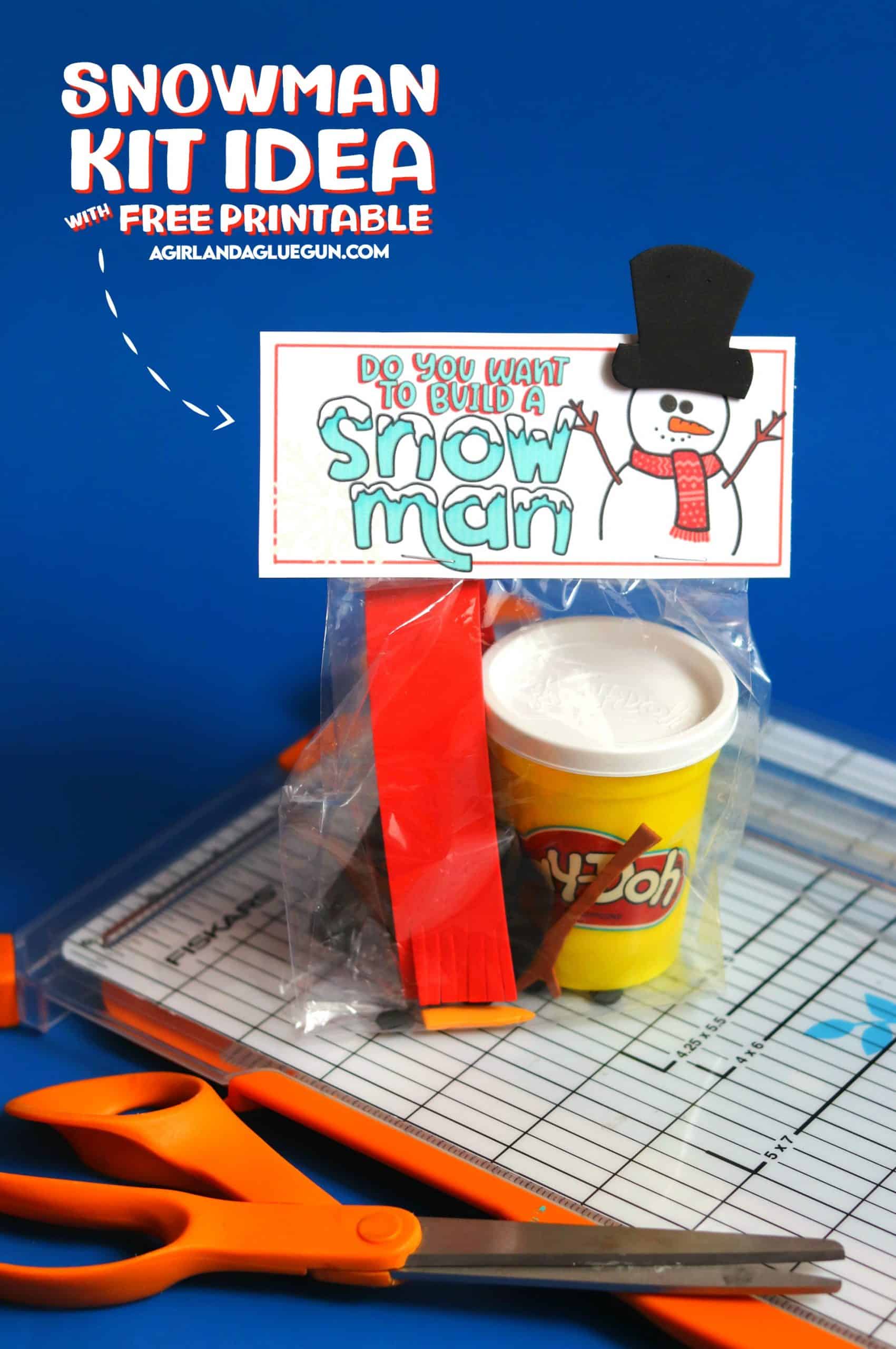 Snowman kit with free printables - A girl and a glue gun