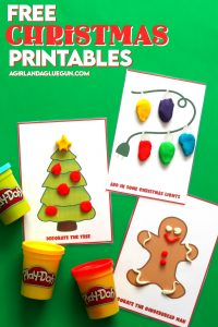 Christmas Play Dough mats - A girl and a glue gun