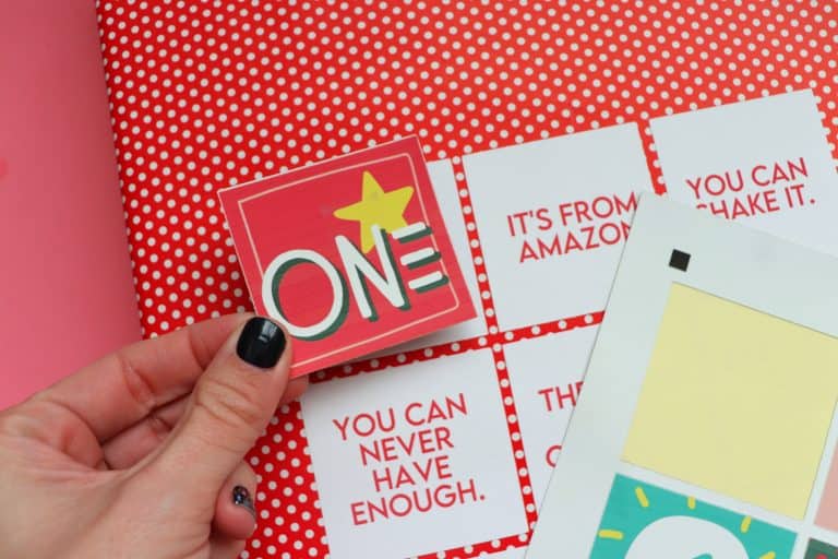 scratch off Gift tags and advent - A girl and a glue gun