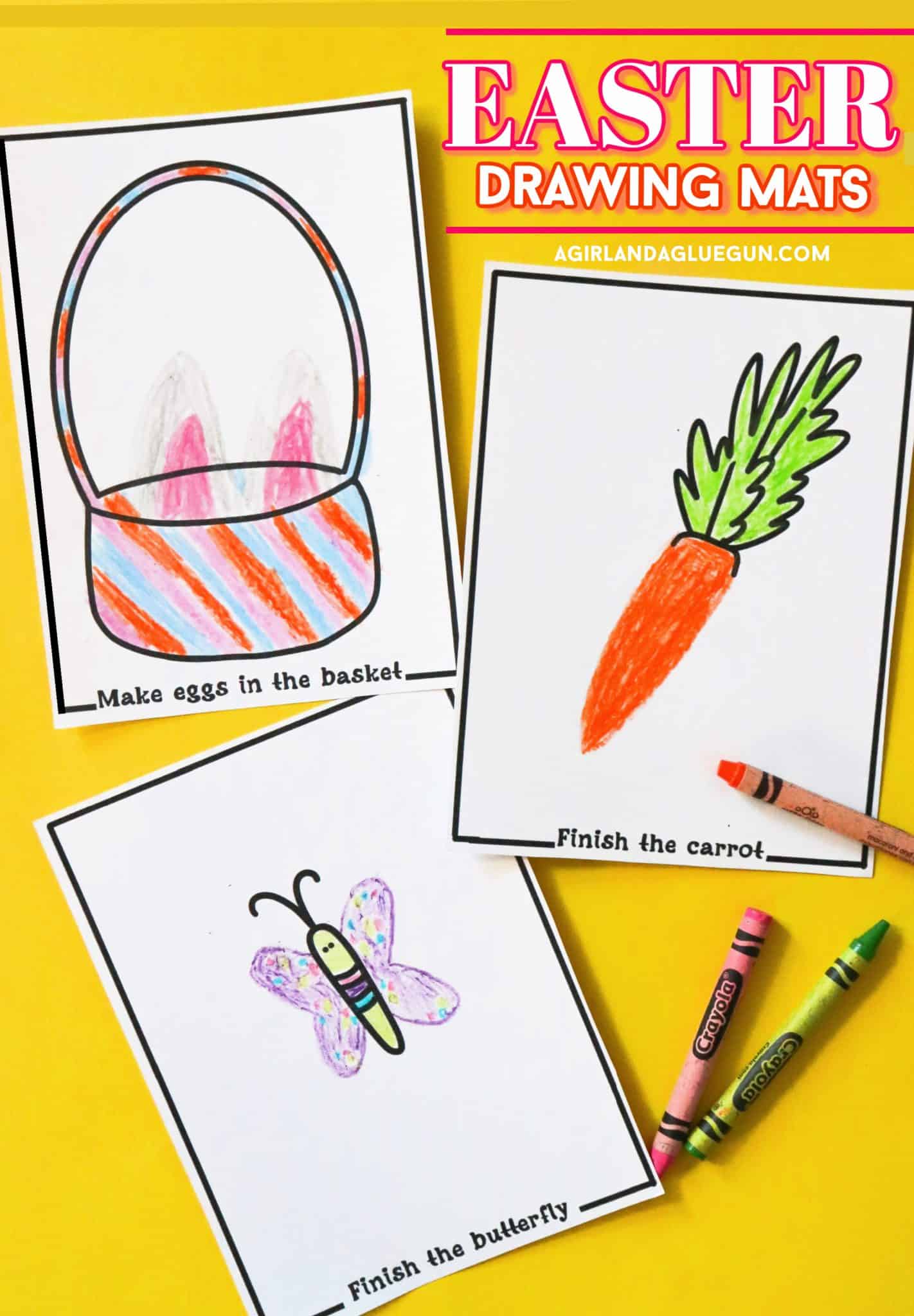 Easter Activity Mats - A girl and a glue gun