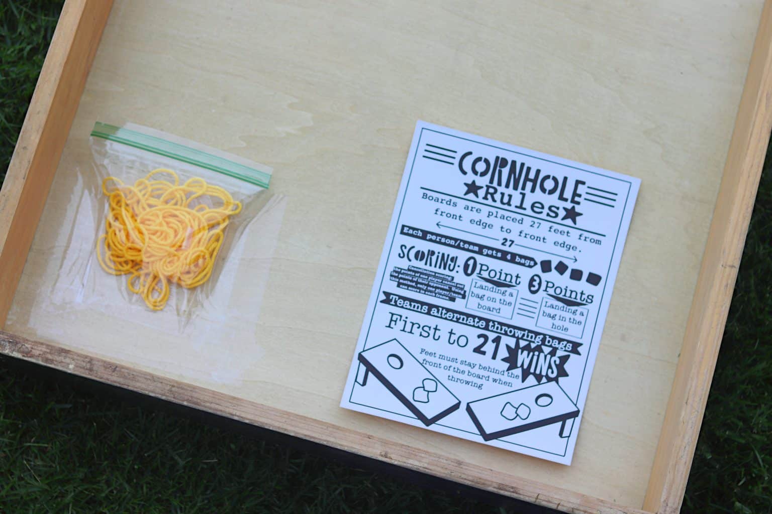 Cornhole rules printable - A girl and a glue gun