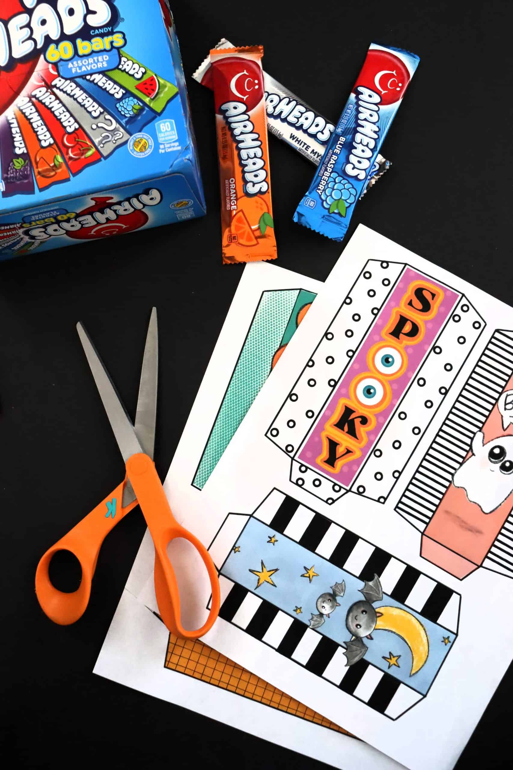 Halloween Candy Wrapper - A girl and a glue gun